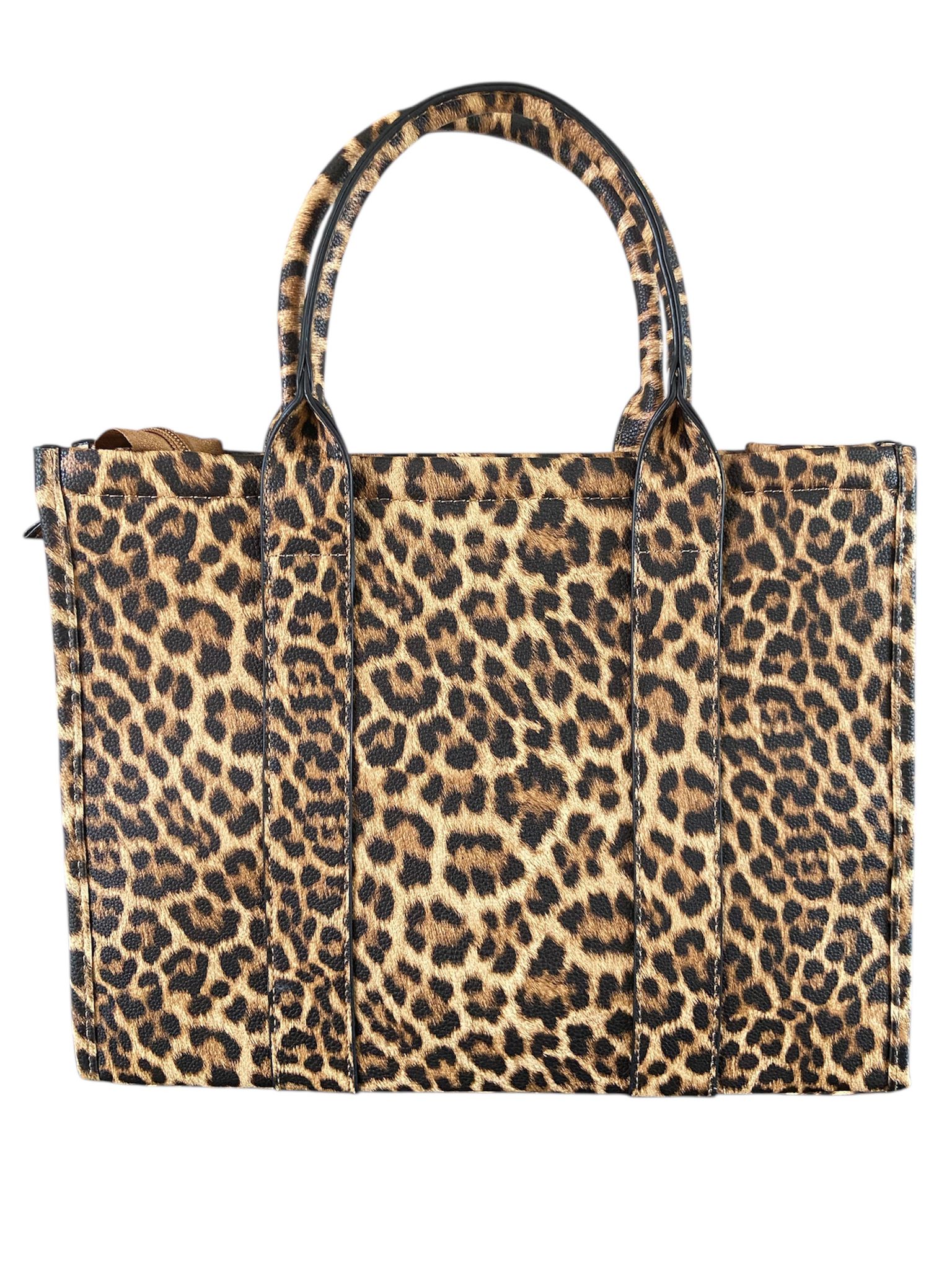 THE TOTE BAG groot - panter gouden letters - BYNILOE
